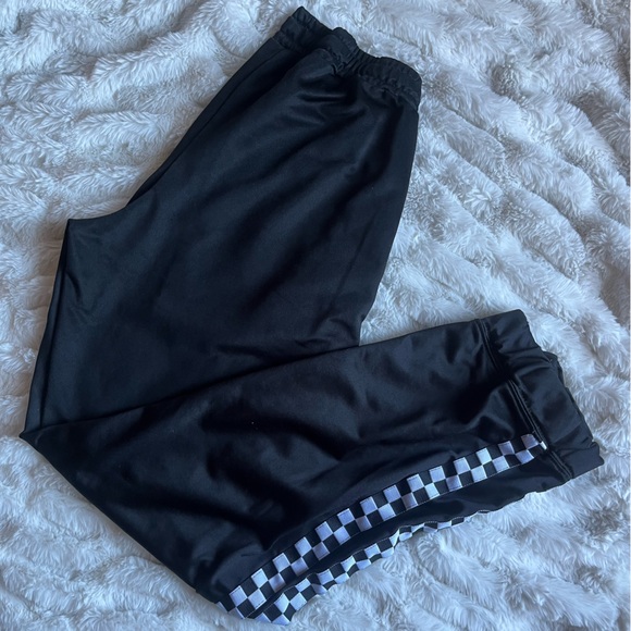 Vans | Pants & Jumpsuits | Vans Black Checkered Stripe Joggers | Poshmark